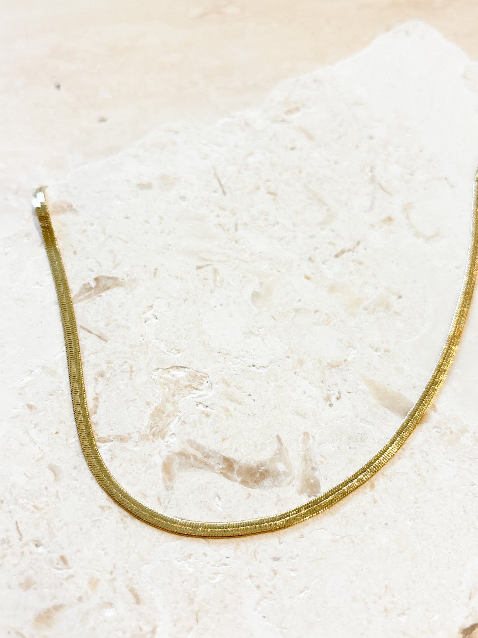 14K Gold Plated 3mm Snake Chain Necklace